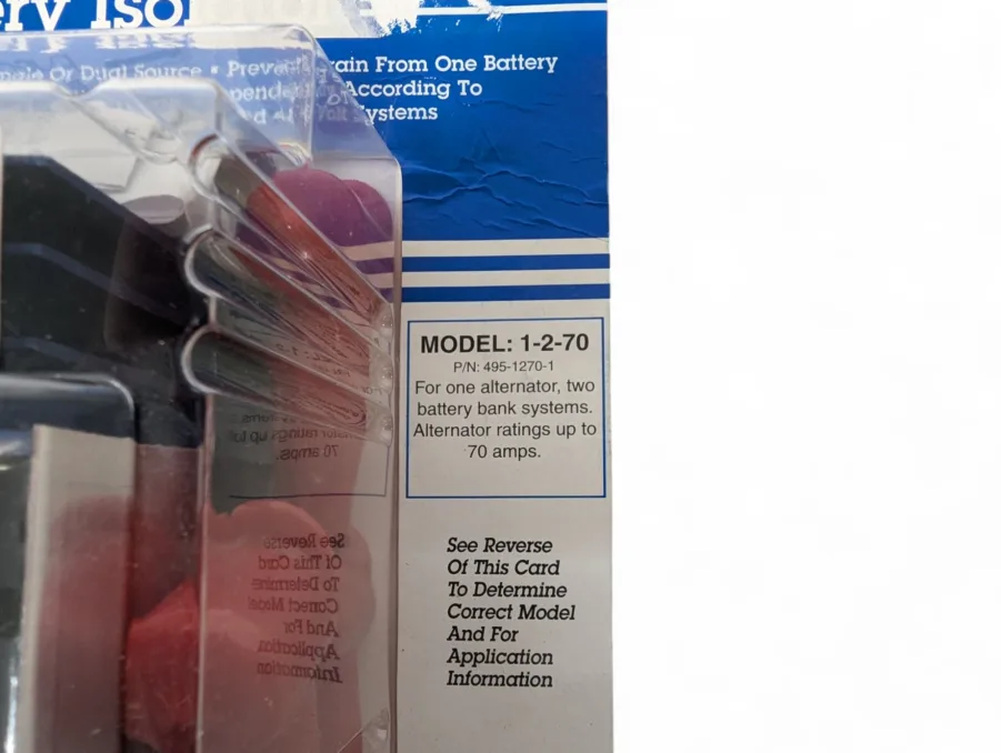 Newmar Battery Isolator 1-2-70 70 Amp Isolator For Two Battery Banks 12 ...