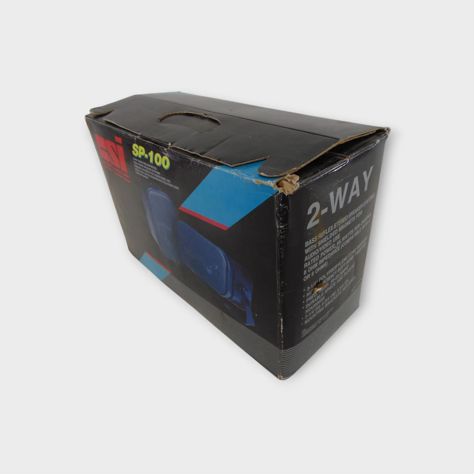 Esi SP-100 2-Way Bass Reflect-Ported High Power Speaker System New Open ...