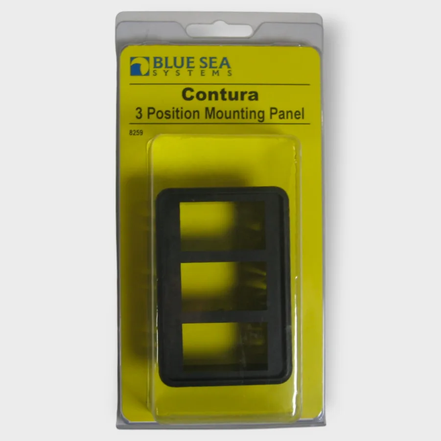 Blue Sea Systems 8259 Contura 3-Position Mounting Panel 2.3" x 3.4" NEW ...