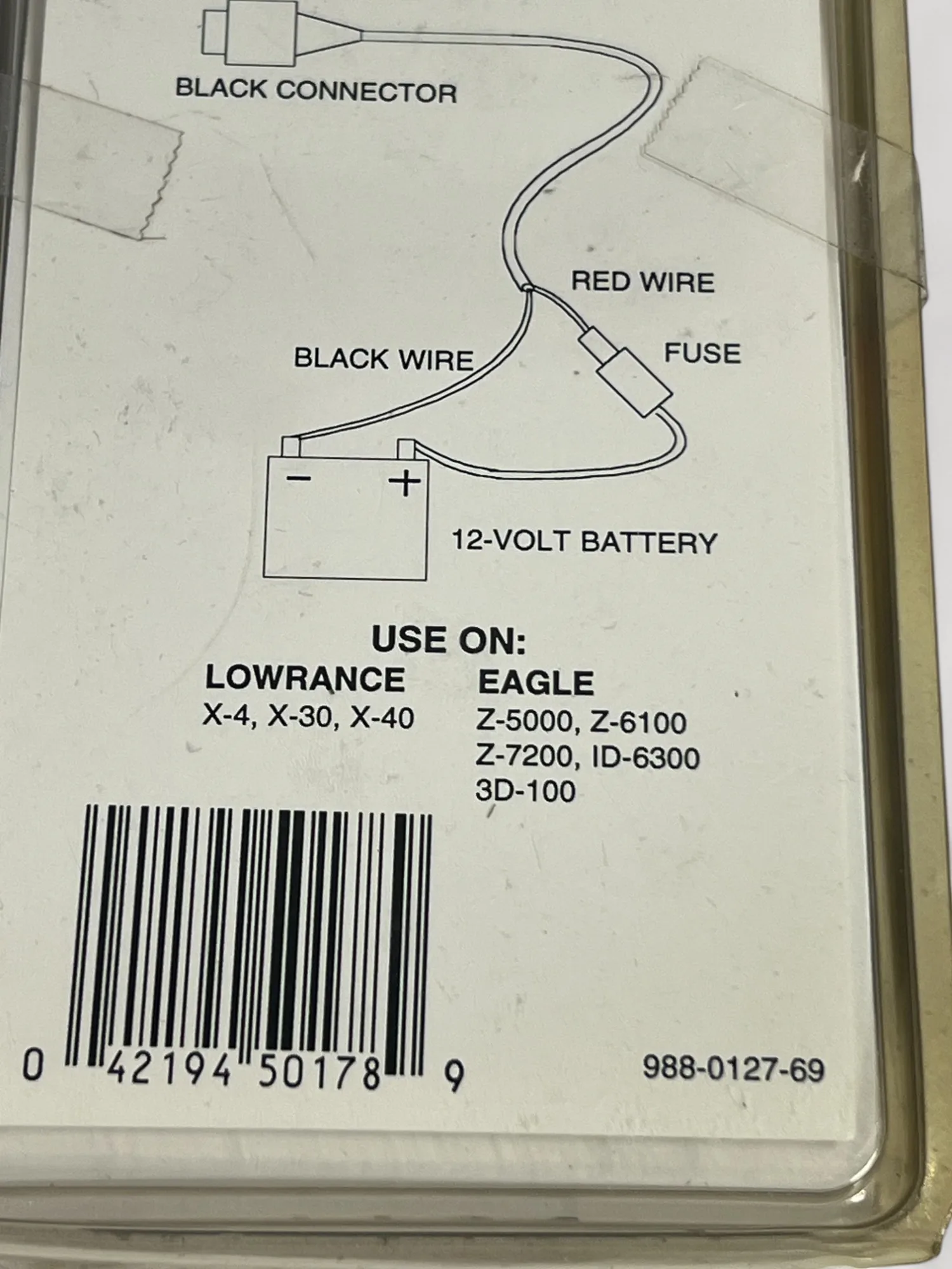 LEI Lowrance Eagle PC-11 08-34 Power Cable for X-4 30 40 Z-5000 6100 7200 3D-100 - Max Marine ...