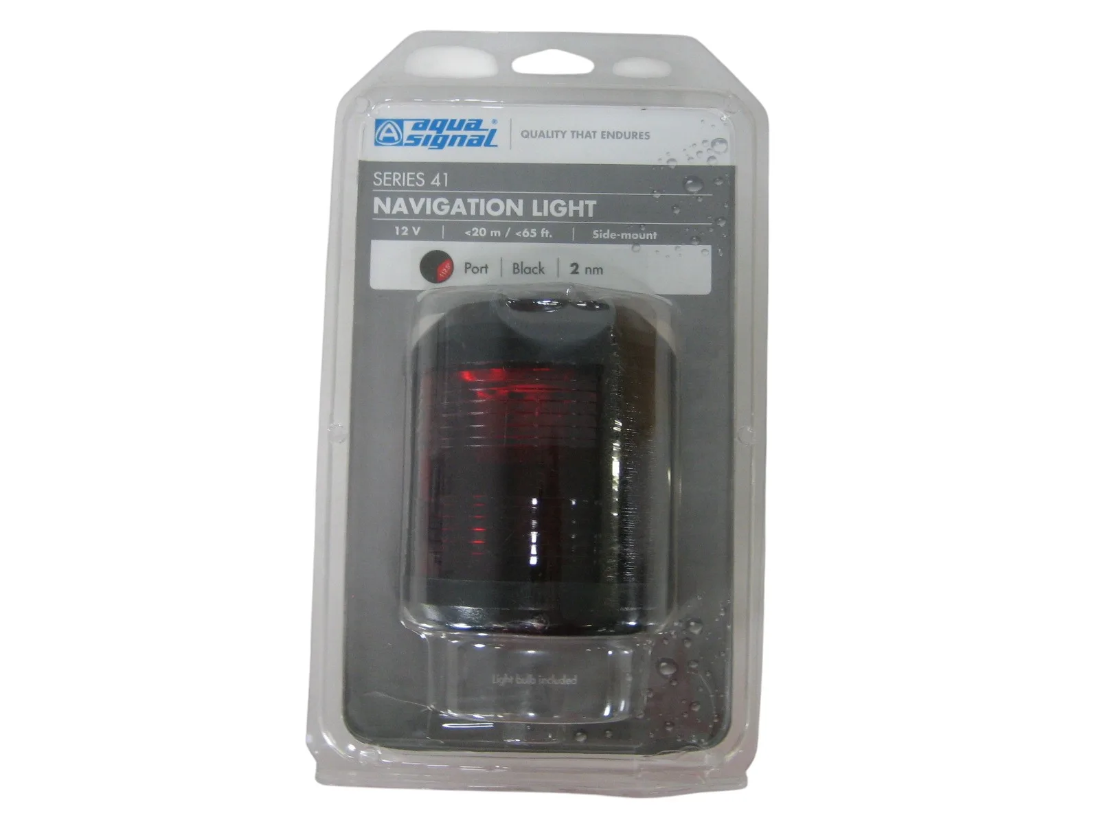 Aqua Signal 41300-7 Red Port Side-Mount Navigation Light Series 41 12V ...
