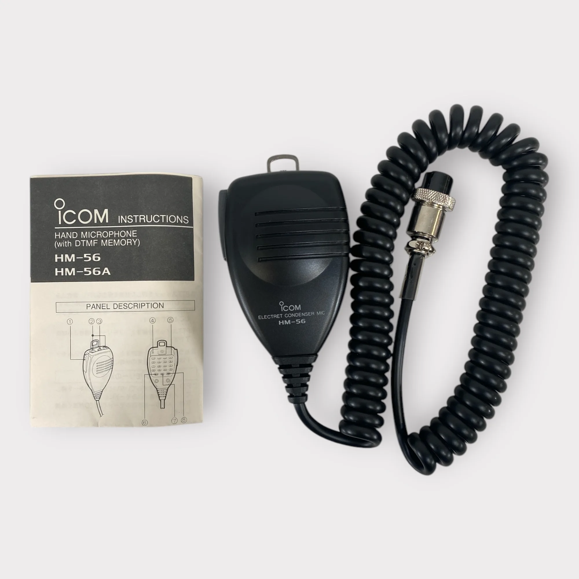 Icom HM-56 Electret Condenser Hand Microphone W/ DTMF Memory **New ...