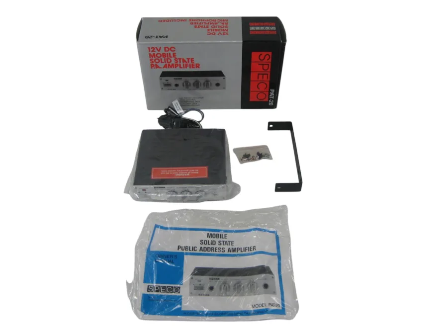 Speco Technologies PAT-20 12V DC Mobile Solid State P.A. Amplifier New ...