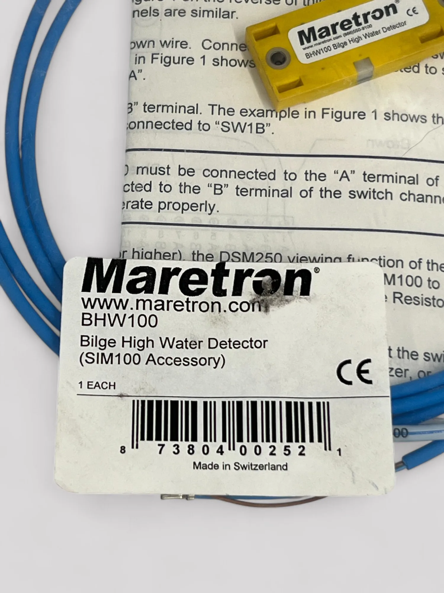 Maretron BHW100 Bilge High Water Detector Sensor (SIM100 Accessory ...