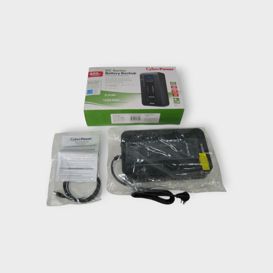 CyberPower EC850LCD Ecologic 850VA/ 510W Energy Efficient Battery ...