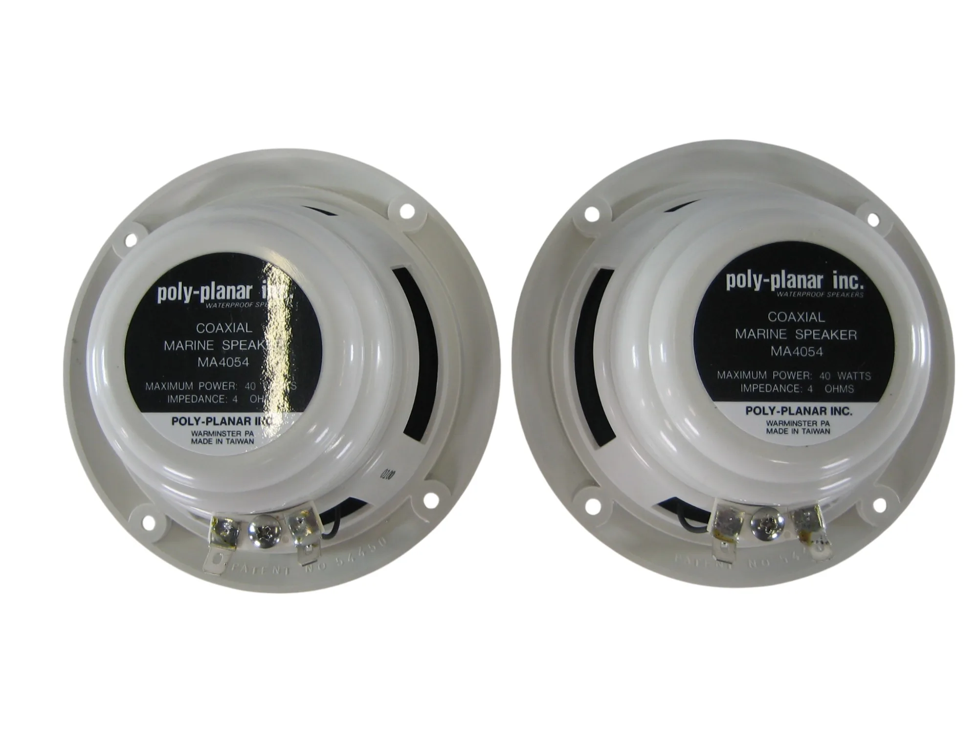 Poly-Planar MA4054WS 4'' (White) Coaxial Marine Speakers New-Old-Stock ...