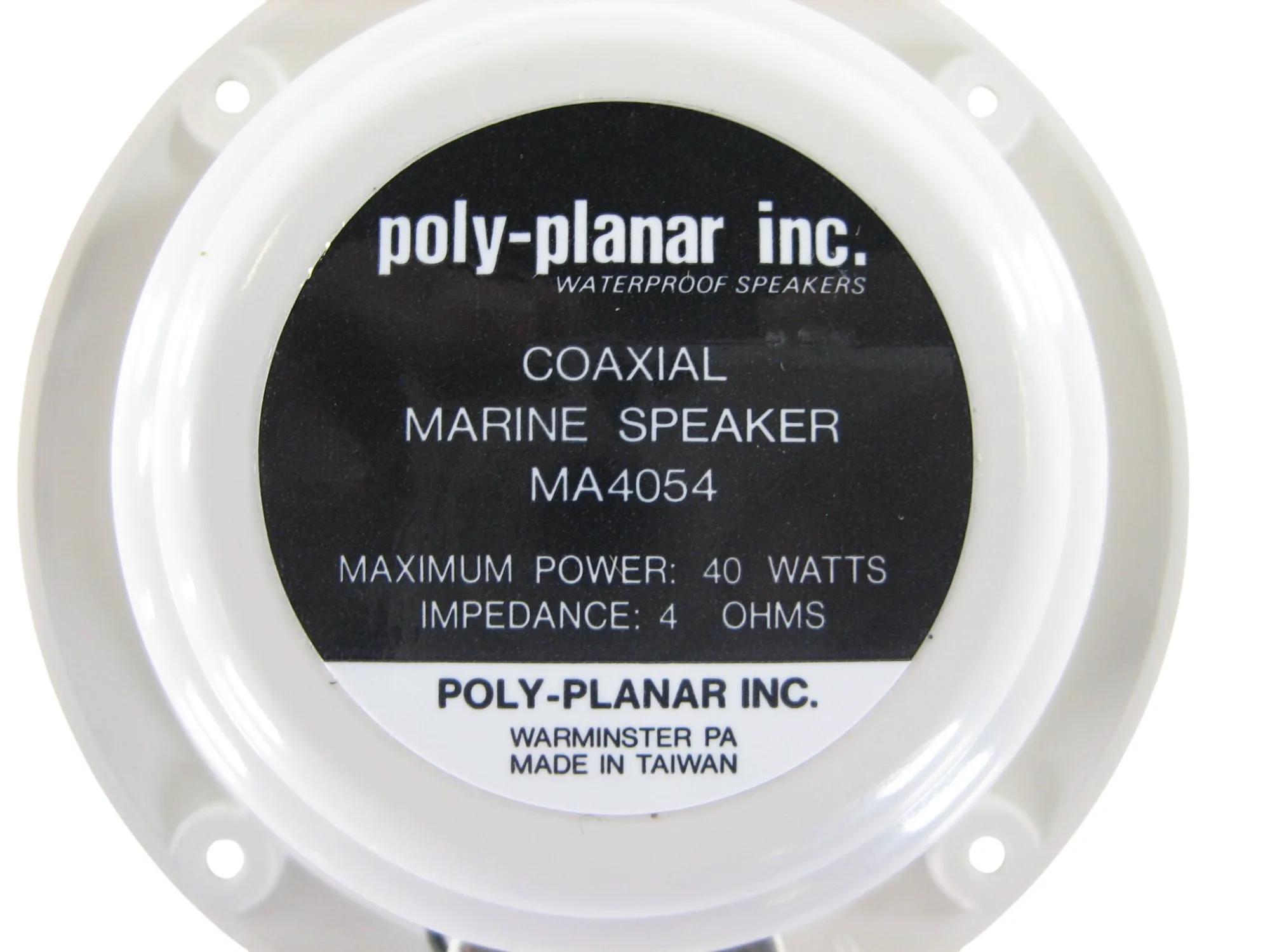 Poly-Planar MA4054WS 4'' (White) Coaxial Marine Speakers New-Old-Stock ...