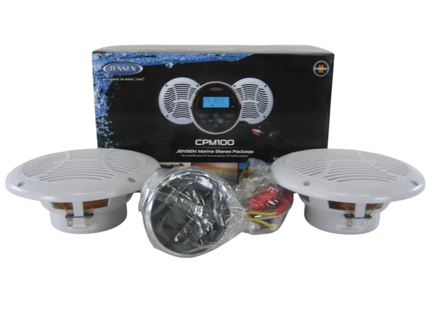 Jensen CPM100 Marine Stereo Package 160 Watt Stereo x2 - 6.5'' Dual ...