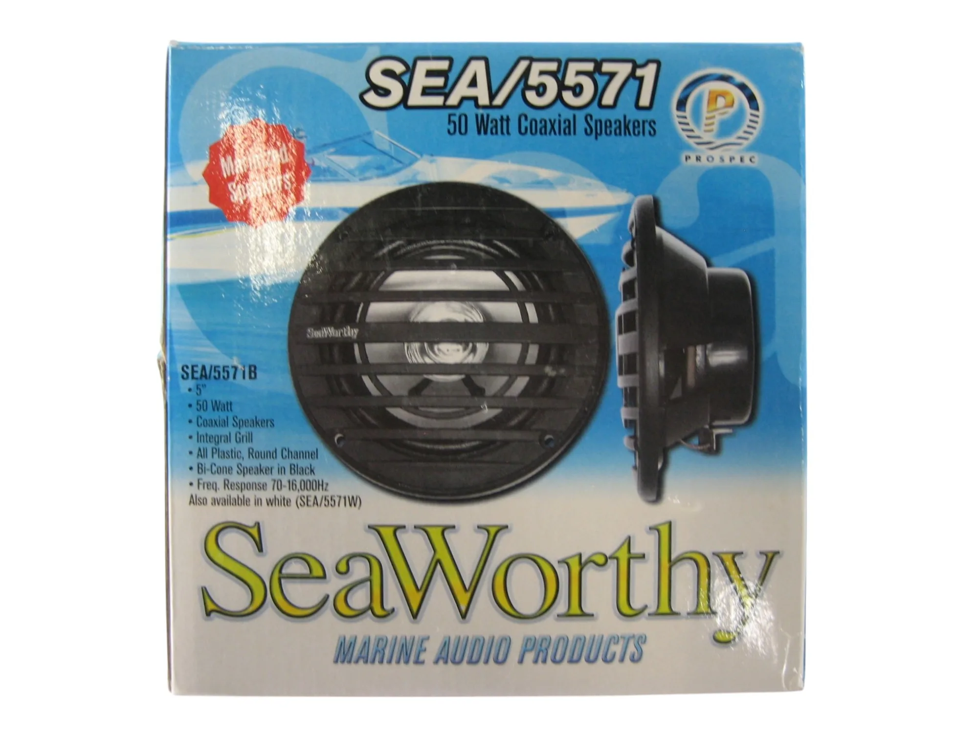 Seaworthy SEA5571BW 5'' 50 Watt Coaxial Speakers New-Old-Stock 90-Day ...