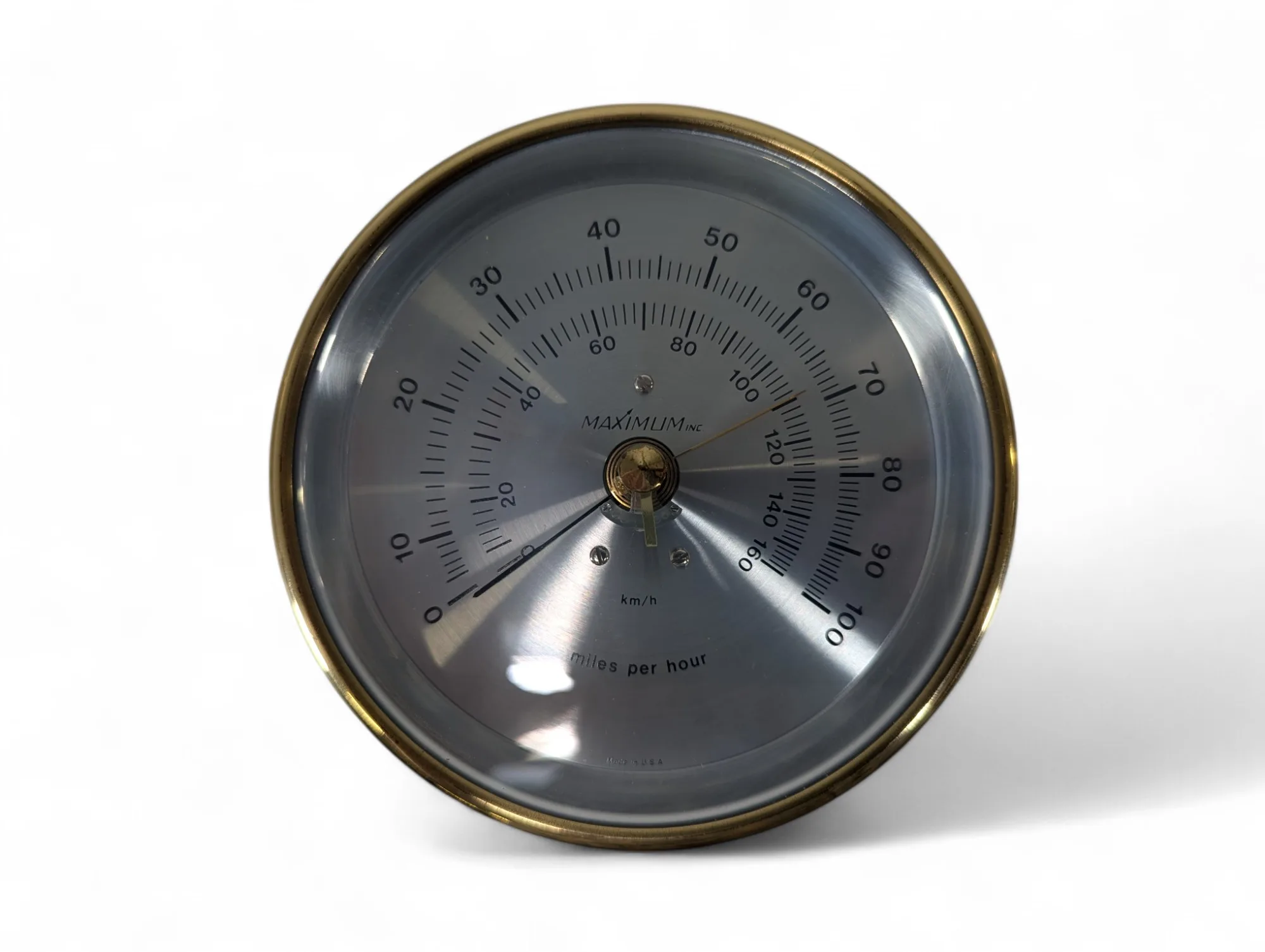 Maximum Vigilant Brass Windspeed Meter With Gusts Indicator NEW OPEN ...