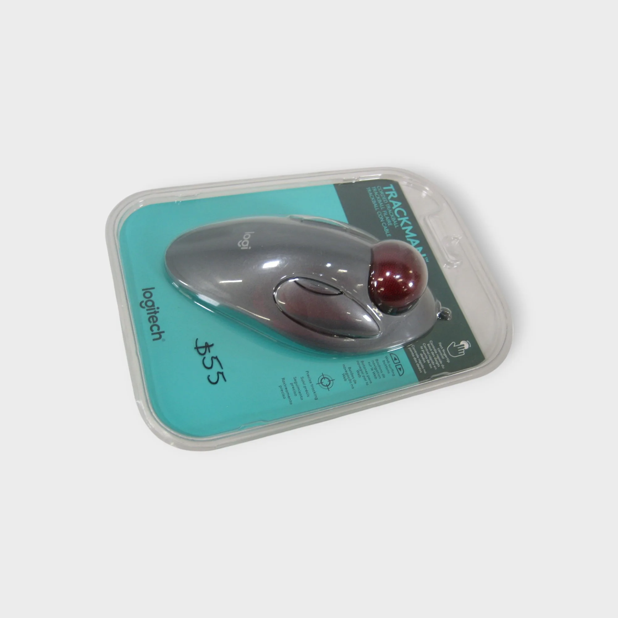 Logitech T-BC21 Trackman Marble Wired USB Trackball Mouse Ergonomic ...