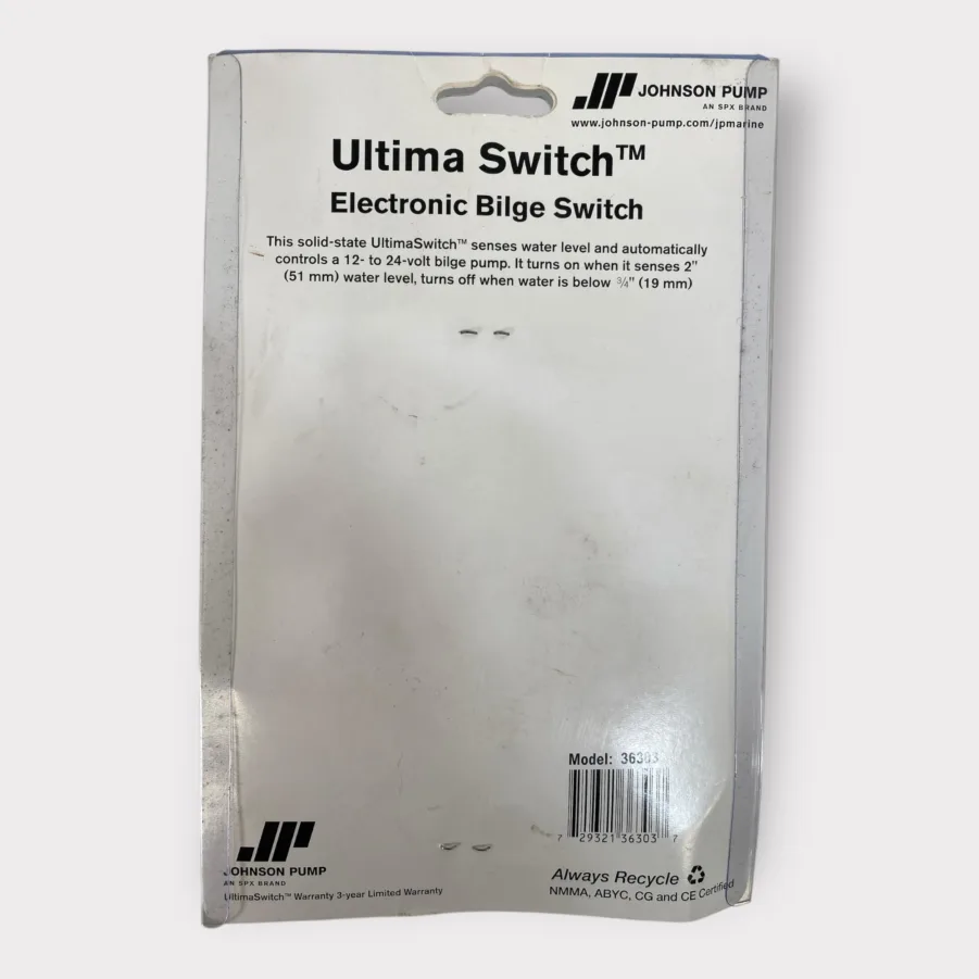 Johnson Pump 36303 Ultima Electronic 12V/24V Bilge Pump Float Switch ...