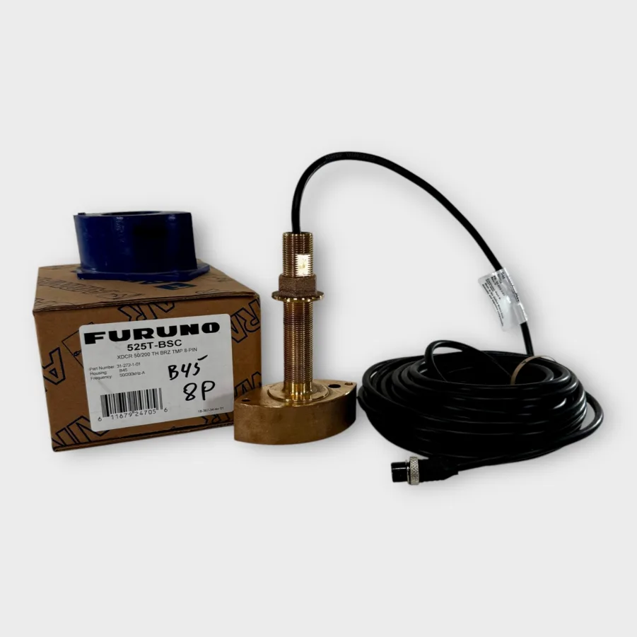 Airmar Furuno B45 525T-BSC 8-pin Fuji Thru-Hull 50/200kHz Transducer w/ Fairing - Max Marine ...