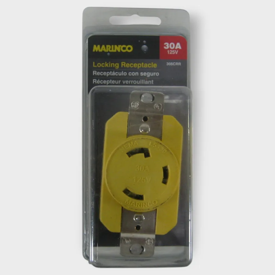Marinco 305CRR Locking Receptacle 30A 125V Marine Grade NEW - Max ...