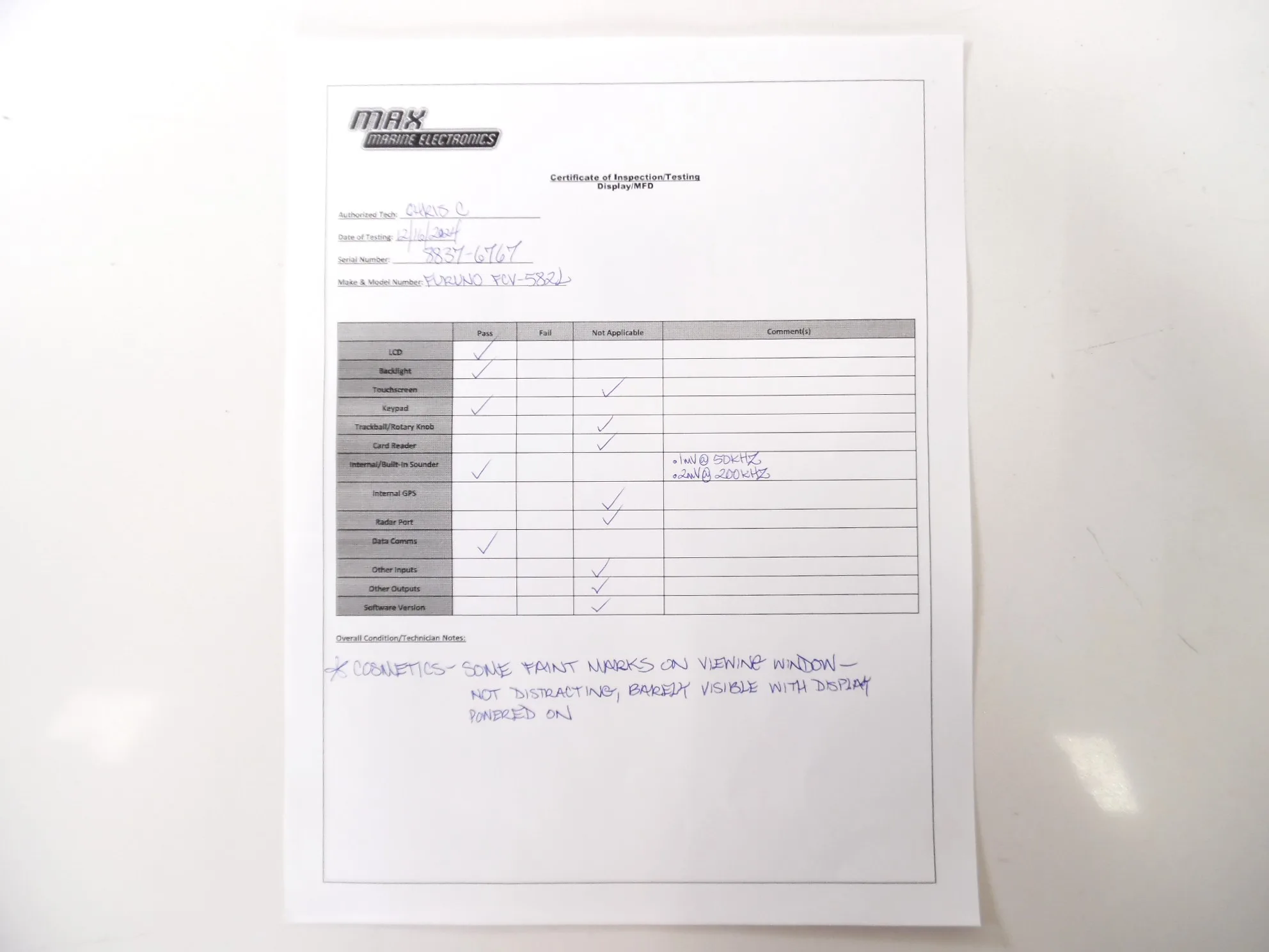 Furuno FCV-582L - Color Sounder/Fishfinder Display w/Sun Cover *Bench ...