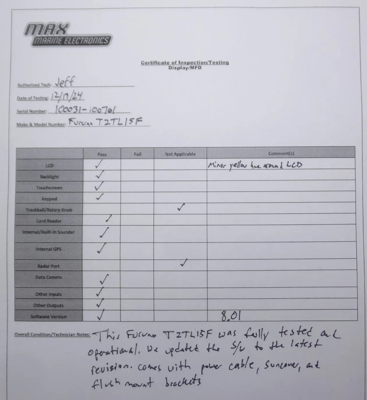 Furuno TZtouch2 TZTL15F 15" MFD Display Chartplotter/Fish Finder ...