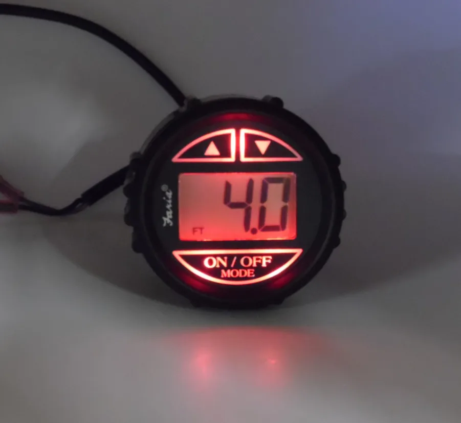 Faria Beede DS0101A - 2" Euro Black Style Digital Depth Sounder Gauge ...