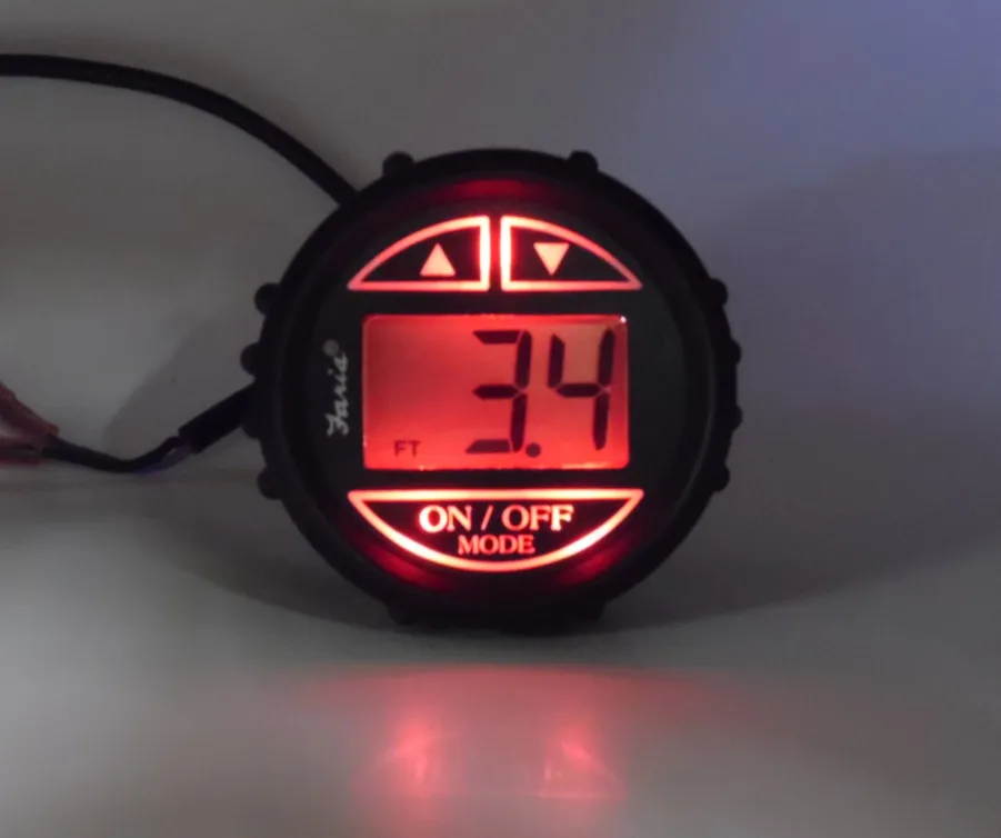 Faria Beede DS0101A - 2" Euro Black Style Digital Depth Sounder Gauge ...