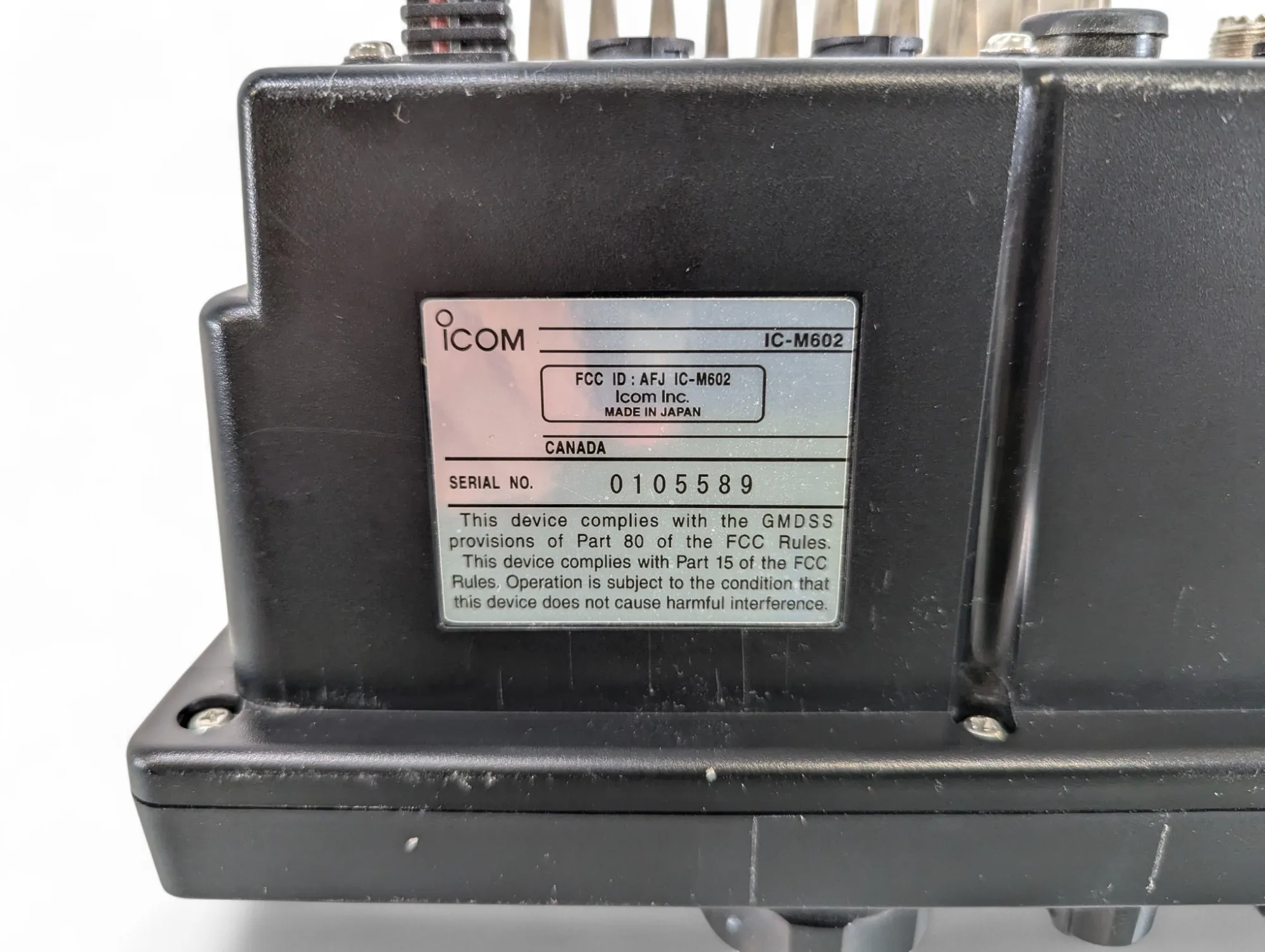 ICOM IC-M602 DSC Marine VHF Radio With HM-126 Mic - *Tested* - Max ...