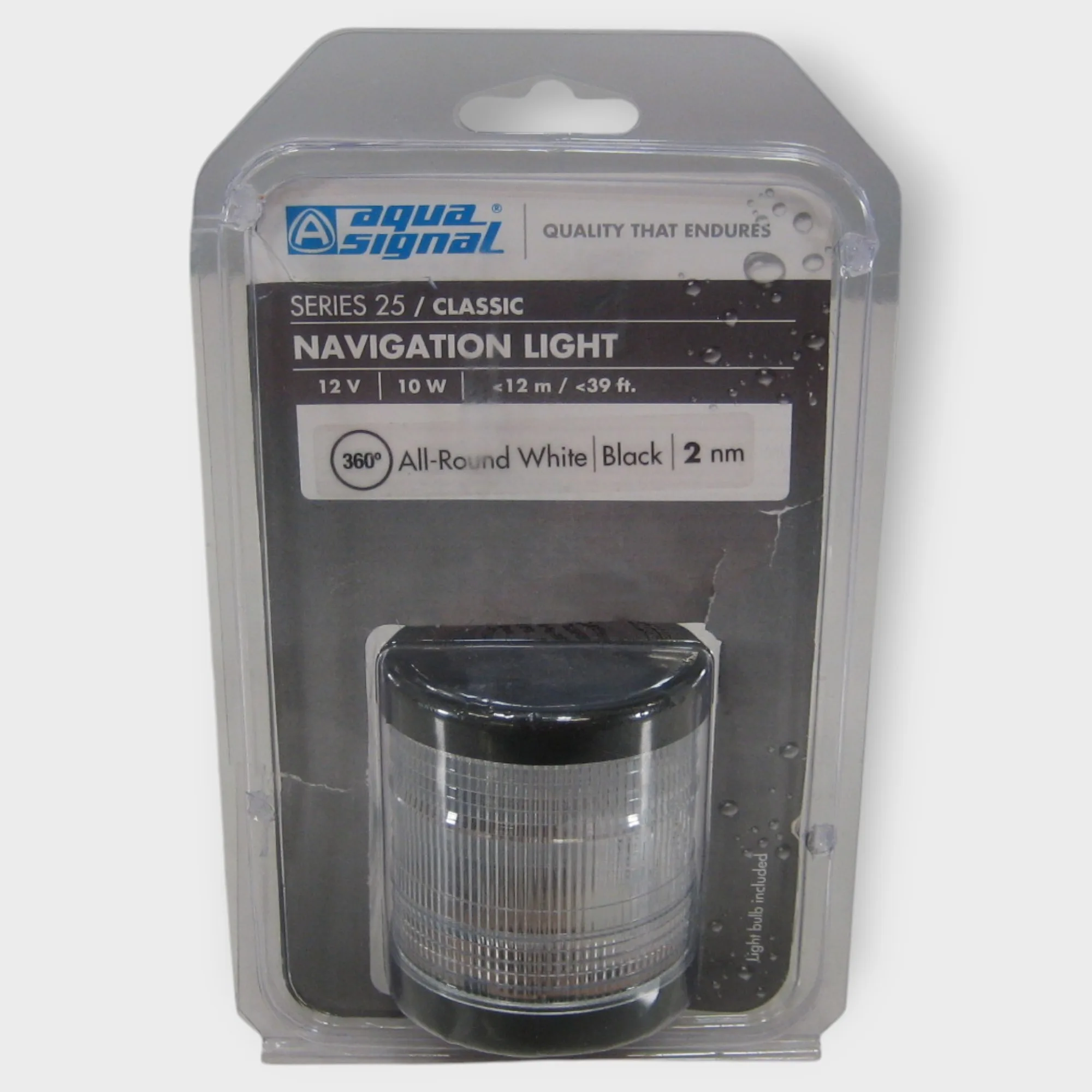 Aqua Signal 25000-7 White AllRound Navigation Light Series 25 12V/10W *NEW* - Max Marine Electronics