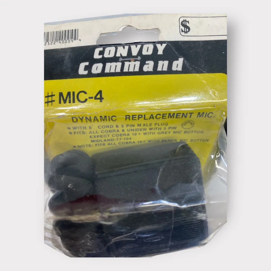 Convoy Command MIC-4 Dynamic Replacement Mic For Cobra/ Uniden 5-Pin ...