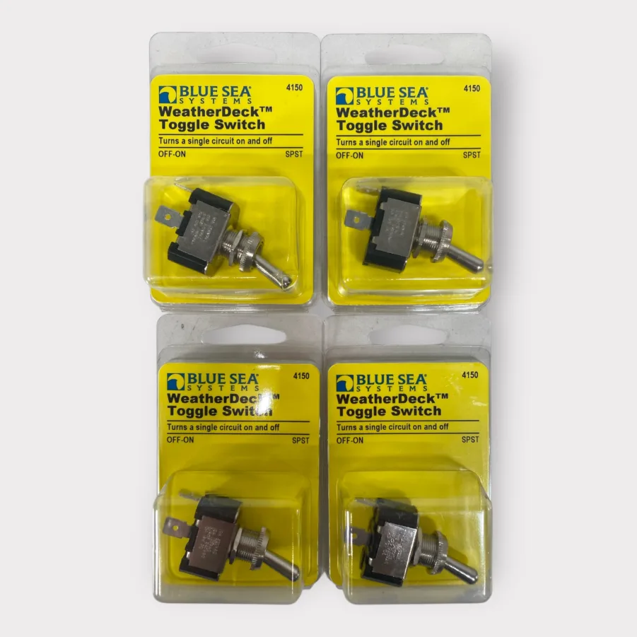 Blue Sea Systems 4150 WeatherDeck Toggle Switch SPST OFF-ON **Lot of 4 ...