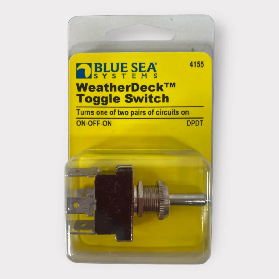 Blue Sea Systems 4155 WeatherDeck Toggle Switch DPDT ON-OFF-ON **Lot of 4** - Max Marine Electronics