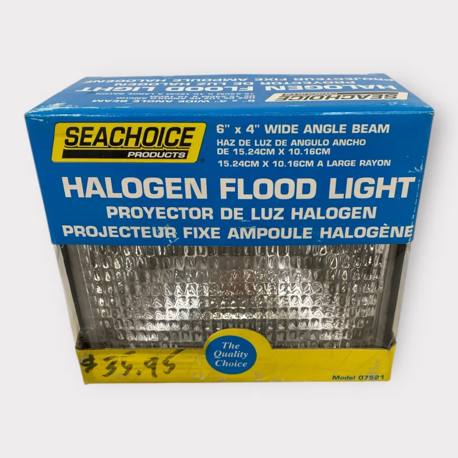Seachoice 07521 Weatherproof Halogen Flood Light Wide-Angle Beam 12V ...