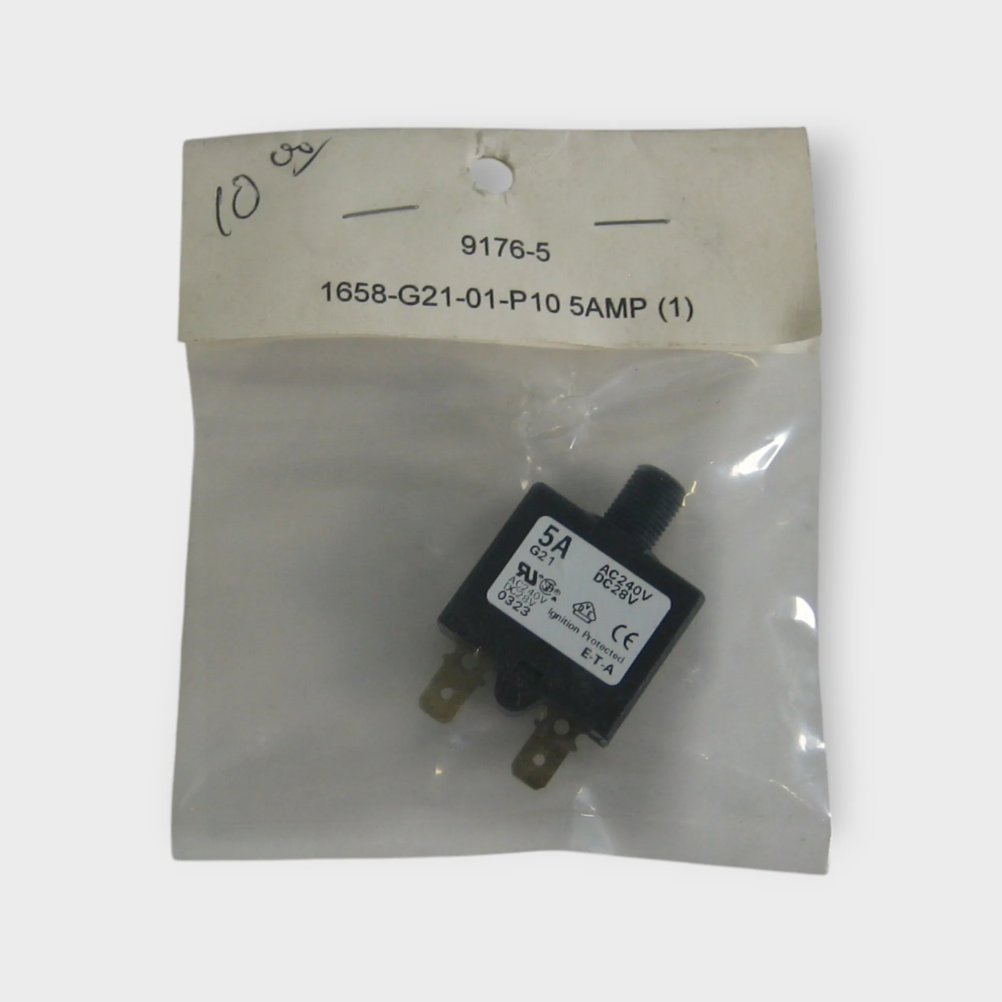 E-T-A 1658-G21-01-P10 Single Pole Thermal Circuit Breaker 5 AMP NEW ...