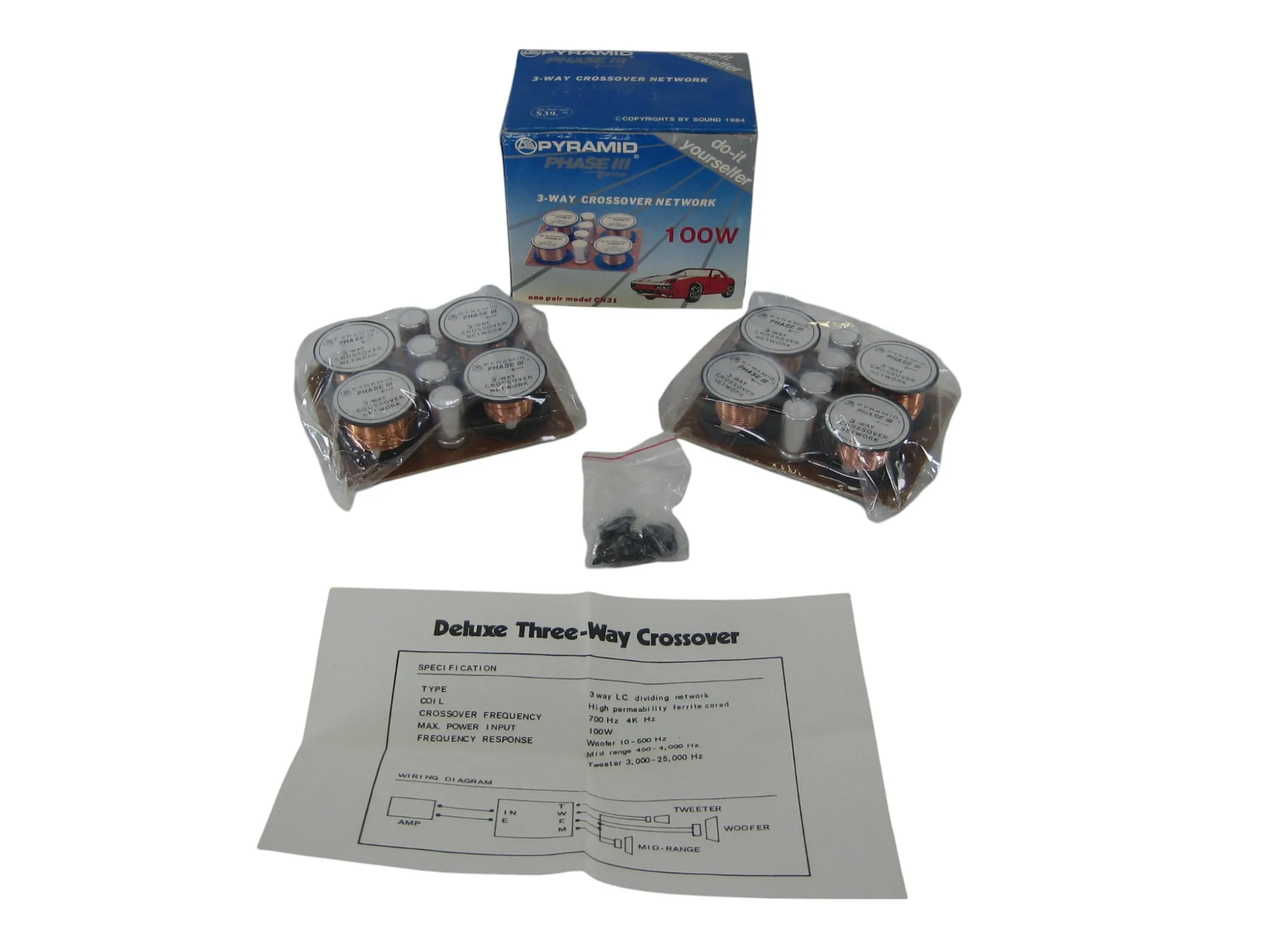 Pyramid Phase III CR31 DIY 3-Way Crossover Network 100W New-Old-Stock ...