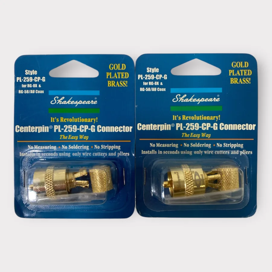 Shakespeare PL-259-CP-G VHF Connector For RG-8X/ RG-58 AU Coax Cable ...
