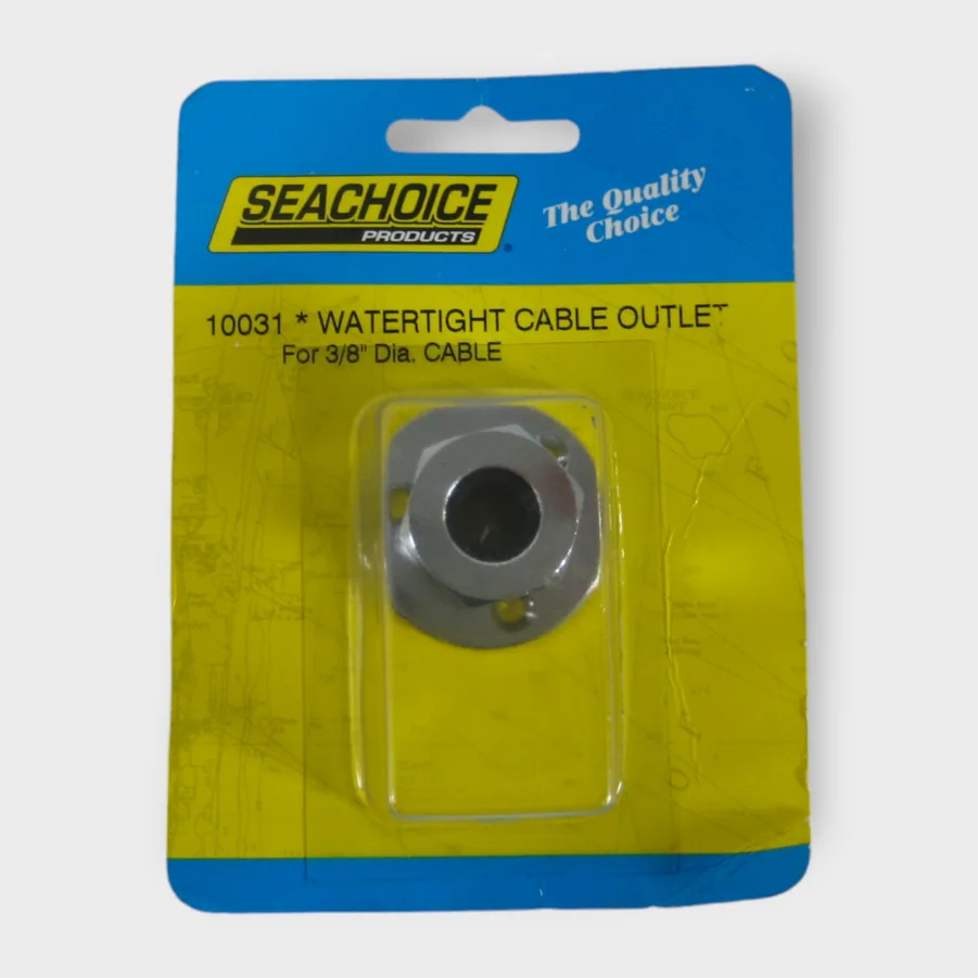 Sea Choice 10031 Watertight Cable Outlet Chrome Plated Brass For 3/8 ...