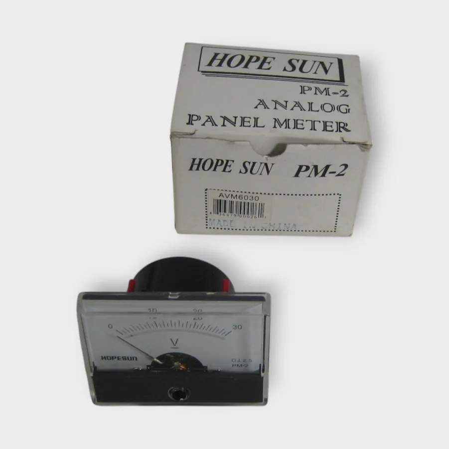 Hope Sun PM-2 Analog Panel Meter 0-30VDC Voltmeter Gauge NEW - Max ...