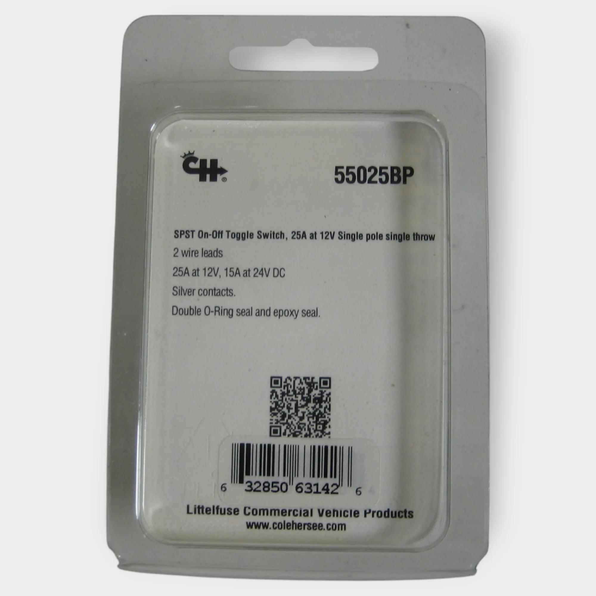 Cole Hersee 55025BP SPST Sealed Toggle Switch On-Off 2 Wire Single Pole ...