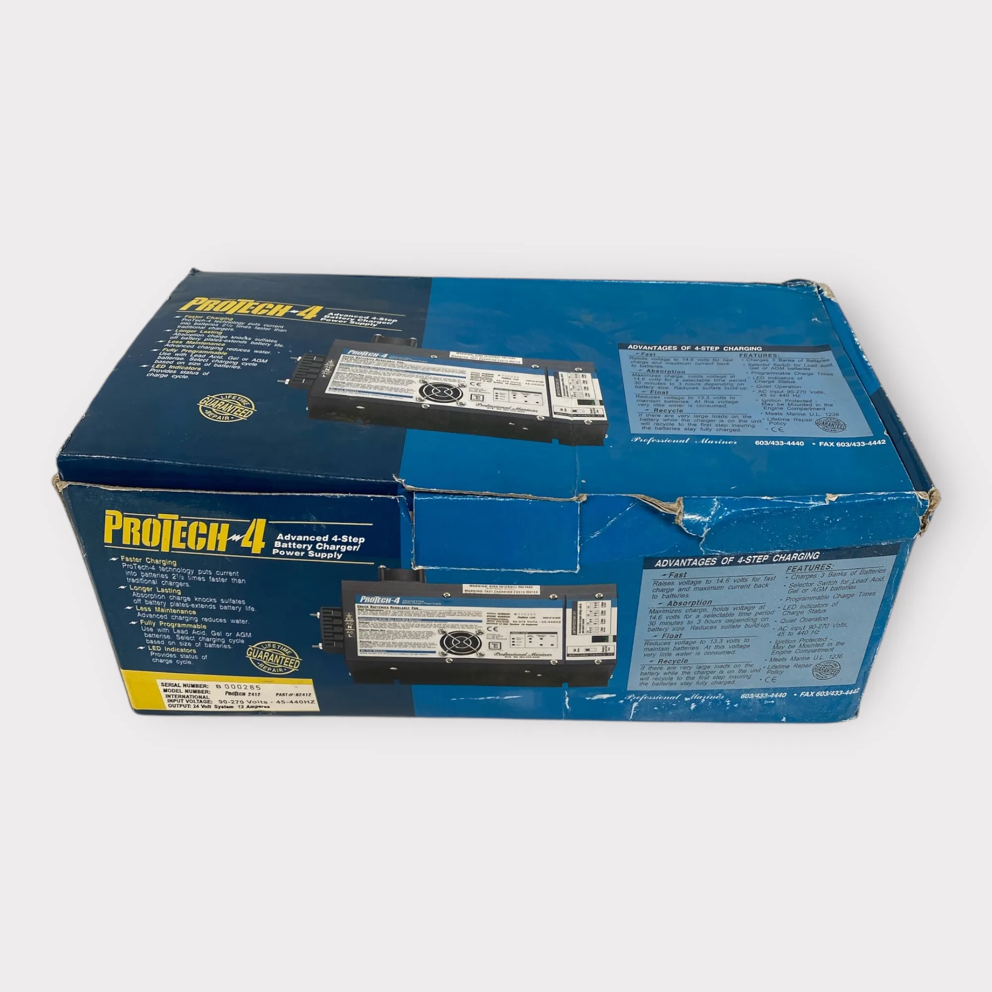 Professional Mariner 2412 ProTech 4 Advanced 4-Step Battery Charger/ Power Supply **New** - Max ...