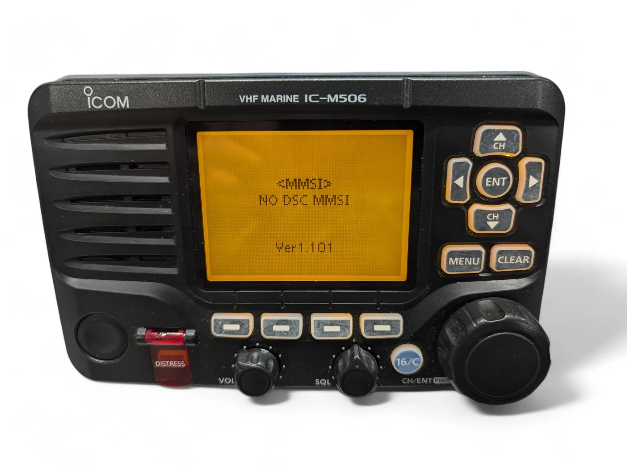 Icom IC-M506 Marine VHF Transceiver Rear Mounted Mic Port - Tested ...