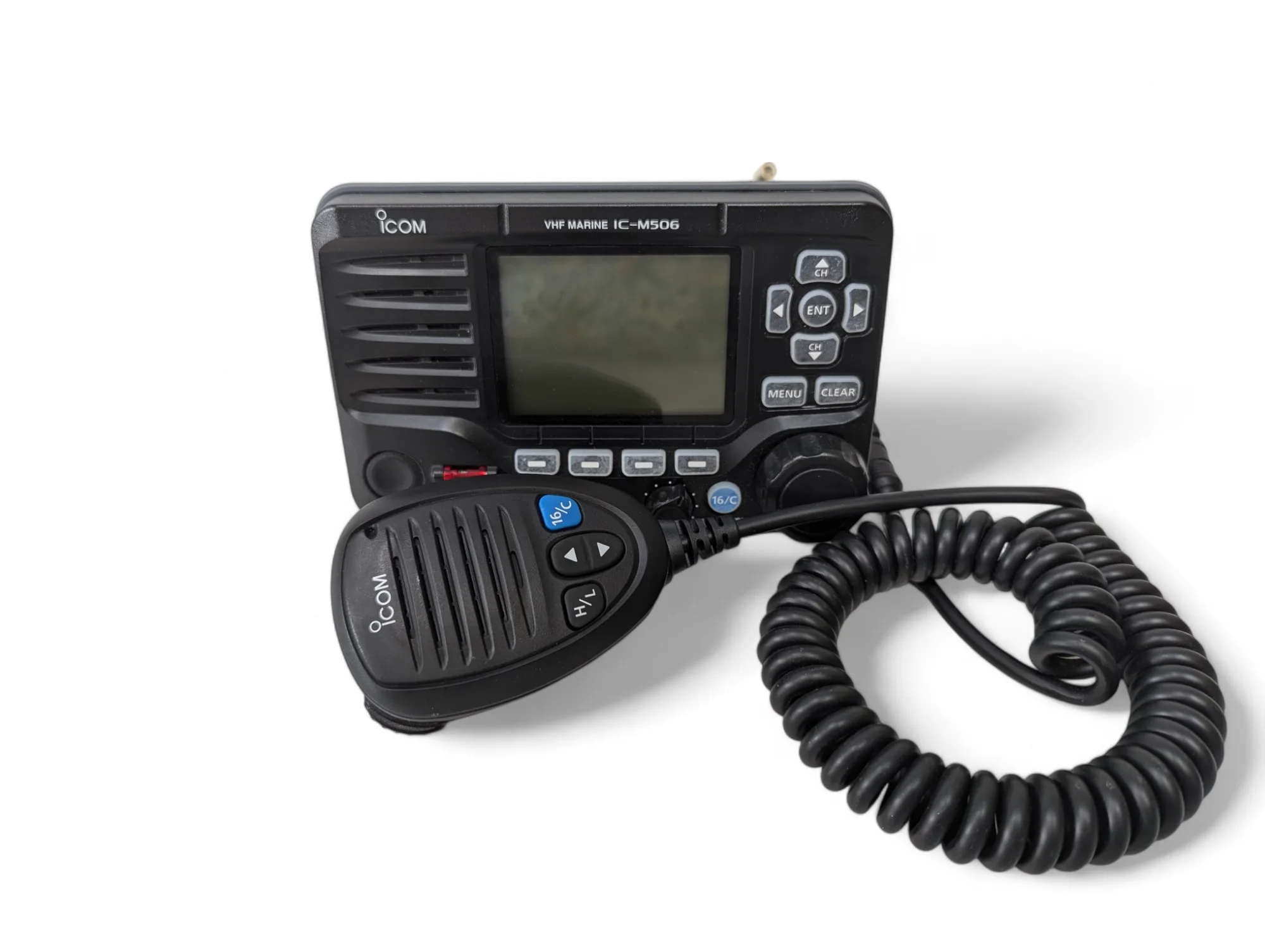 Icom IC-M506 Marine VHF Transceiver Rear Mounted Mic Port - Tested ...