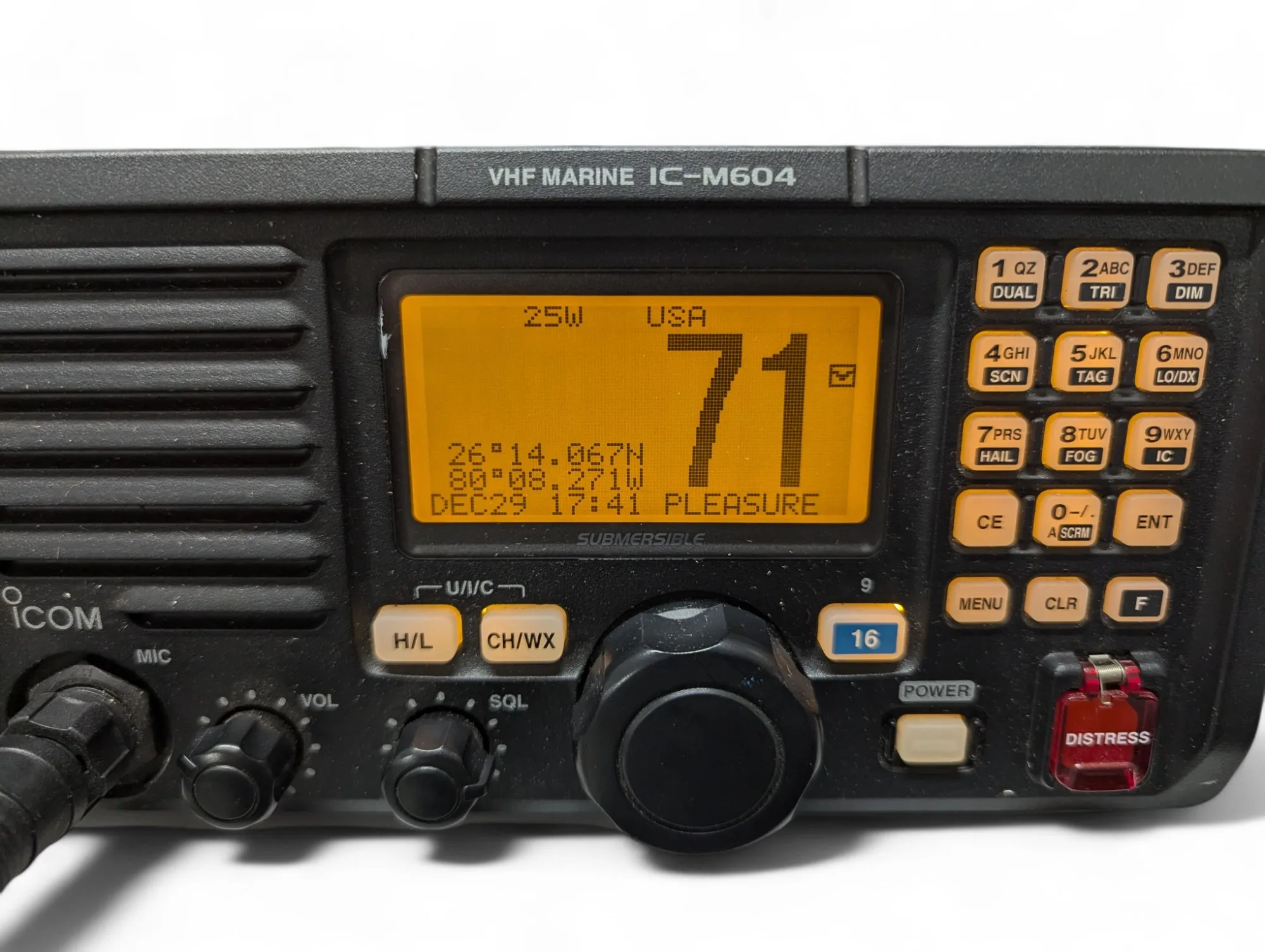 Icom IC-M604 Weatherproof Marine VHF Radio With Detachable HM-126 Mic ...