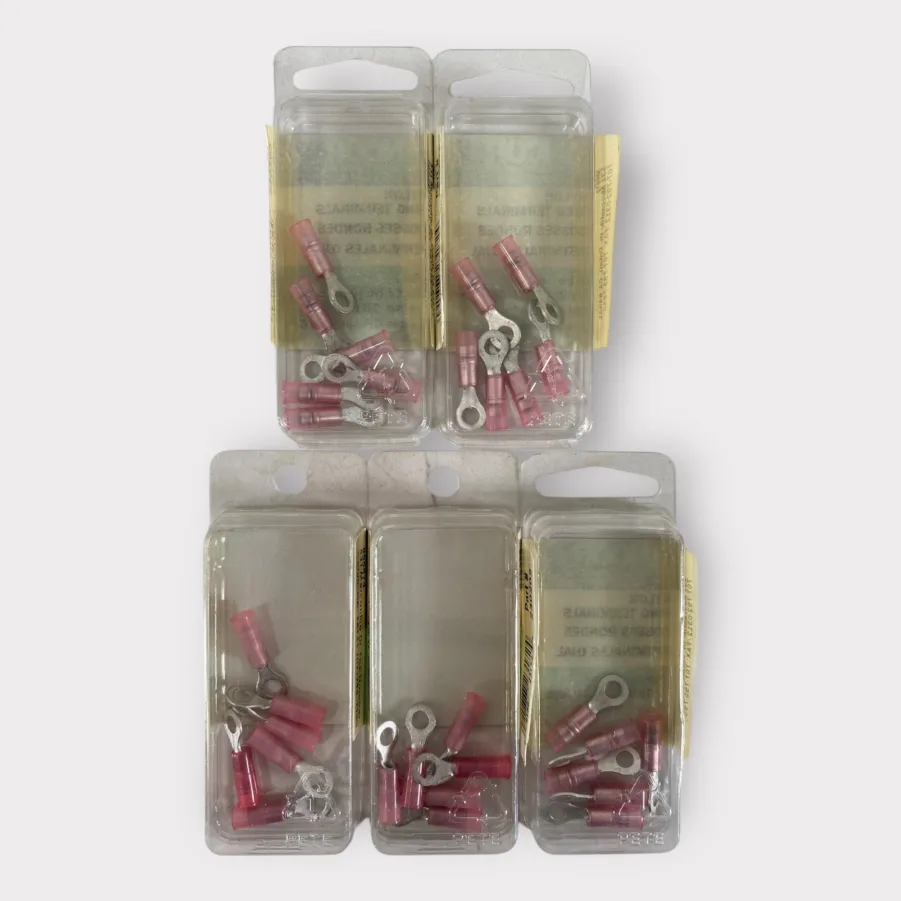 Ancor 230202 Double Crimp Nylon Ring Terminal 22-18 AWG #8 Screw *Lot ...