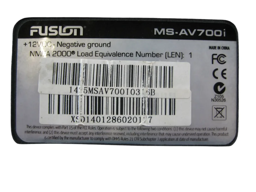Fusion MS-AV700i Marine DVD Receiver w/Built-In Amplifier 26W RMS/70W ...