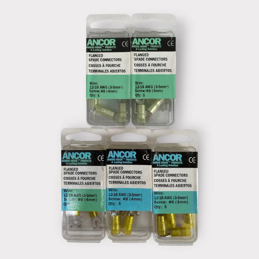 Ancor 230322 Double Crimp Nylon Spade Terminal 12-10 AWG #8 Screw *Lot ...