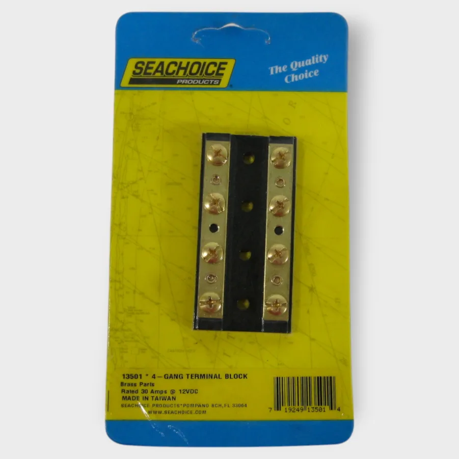 Sea Choice 13501 4-Gang Terminal Block Positive Negative Bus Bar 30Amps ...