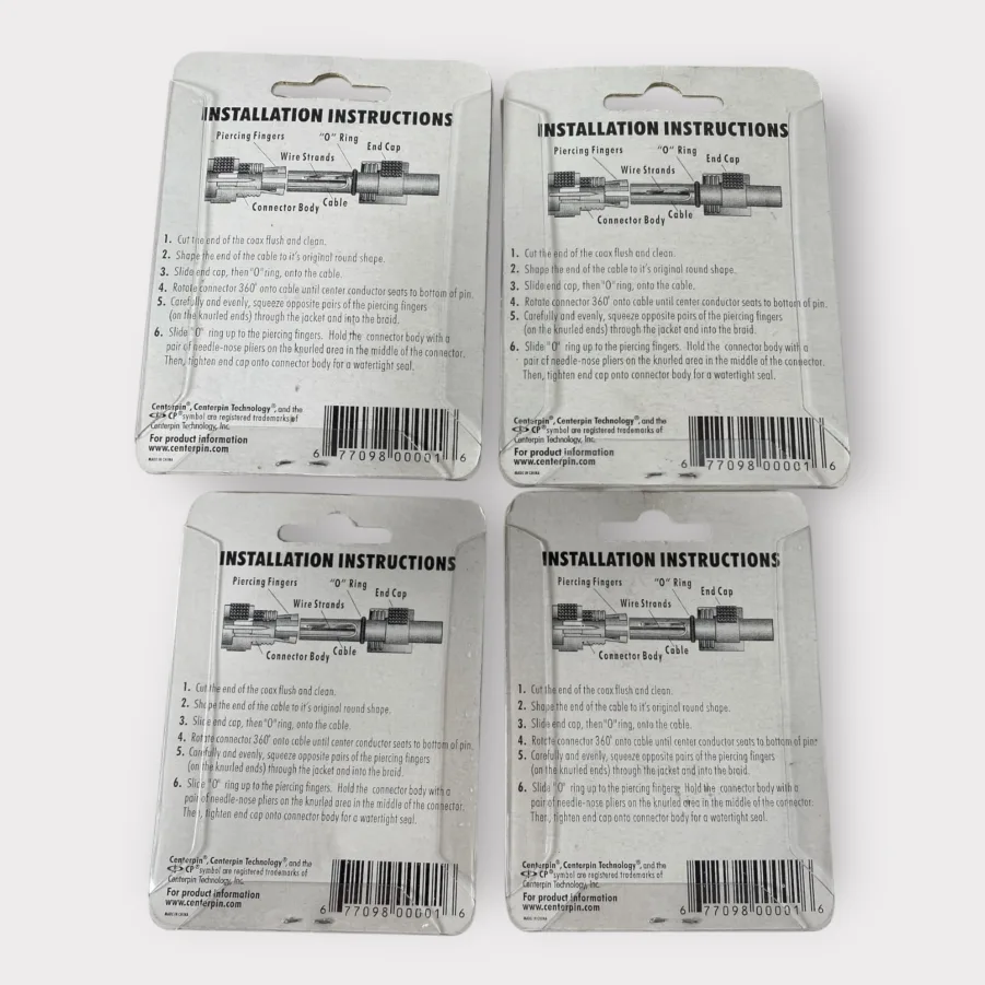 Centerpin BNC-CP/GS-01 Connector For RG-58AU Coaxial Cable **Lot of 4 ...