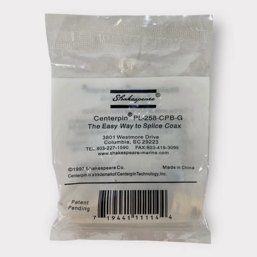 Shakespeare PL-258-CPB-G Centerpin Splice Connector For RG-8X Or RG58 ...