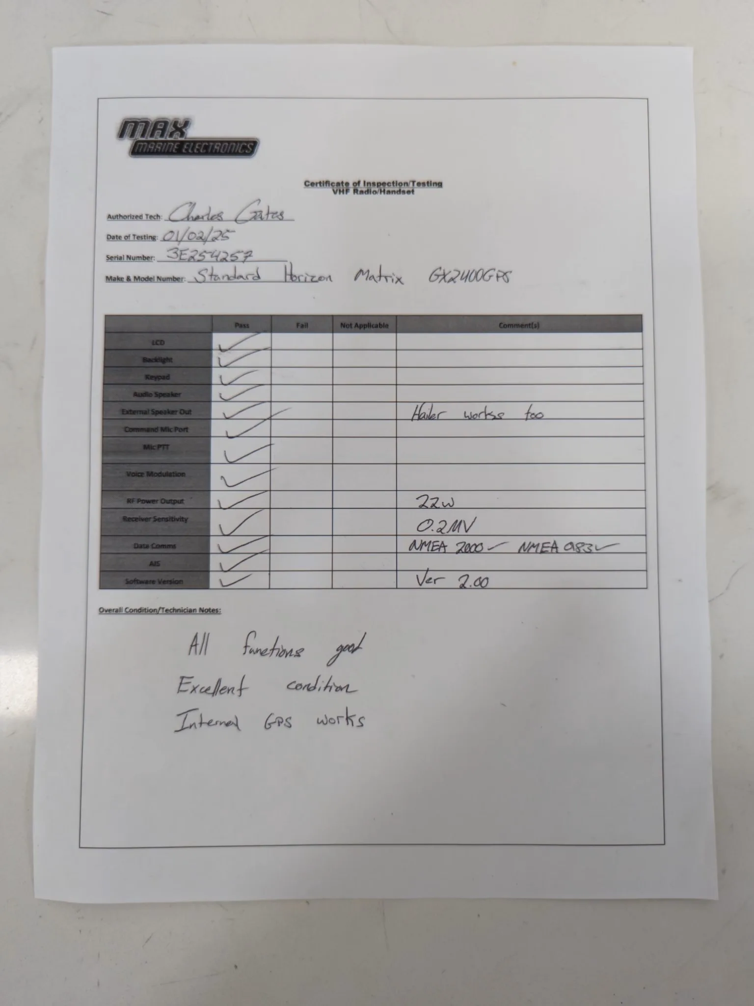 Standard Horizon Matrix GX2400GPS Marine VHF Radio With Integrated GPS ...