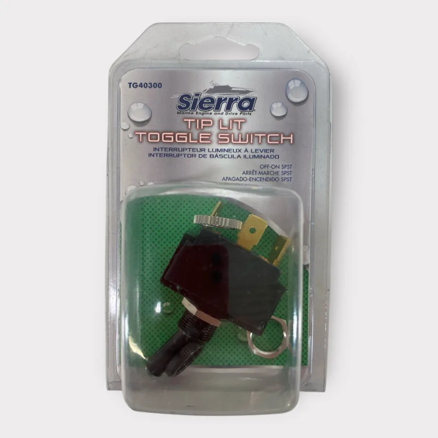 Sierra Marine TG40300 SPST Tip Lit White/Red Toggle Switch On/Off **New ...