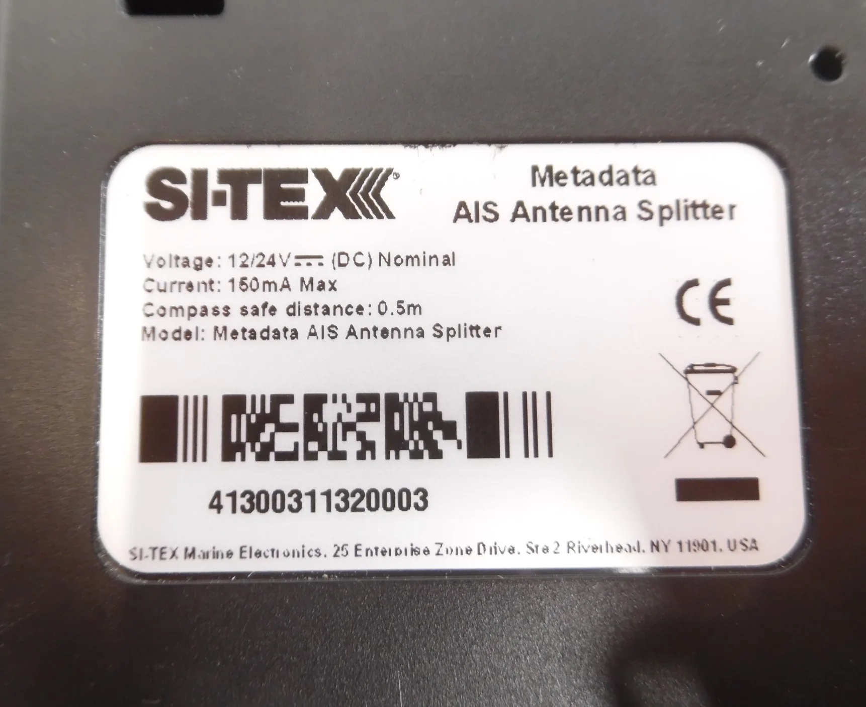 SI-TEX MDA-3 Metadata Zero Loss AIS Antenna Splitter F/ Class B AIS Transceivers - Max Marine ...