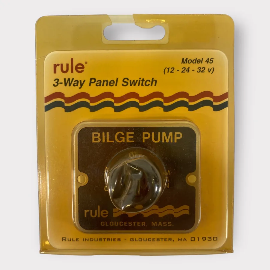 Rule Industries Model 45 Bilge Pump 3-Way Panel Switch Auto/Off/Manual ...