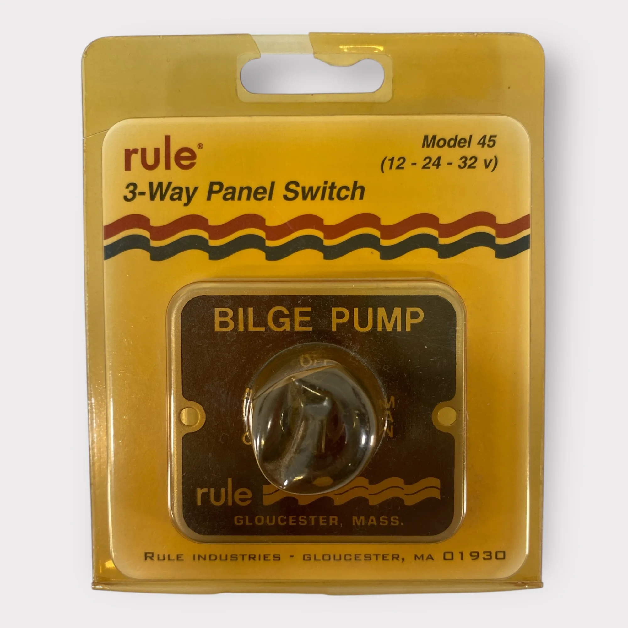 Rule Industries Model 45 Bilge Pump 3-Way Panel Switch Auto/Off/Manual ...