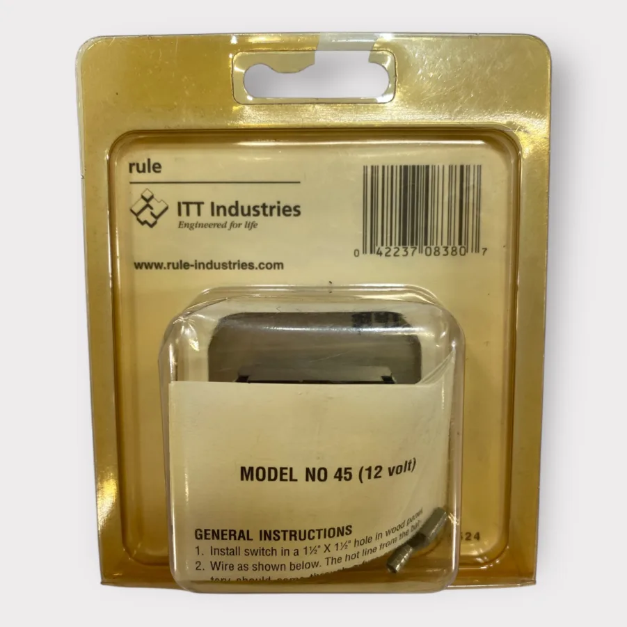 Rule Industries Model 45 Bilge Pump 3-Way Panel Switch Auto/Off/Manual ...